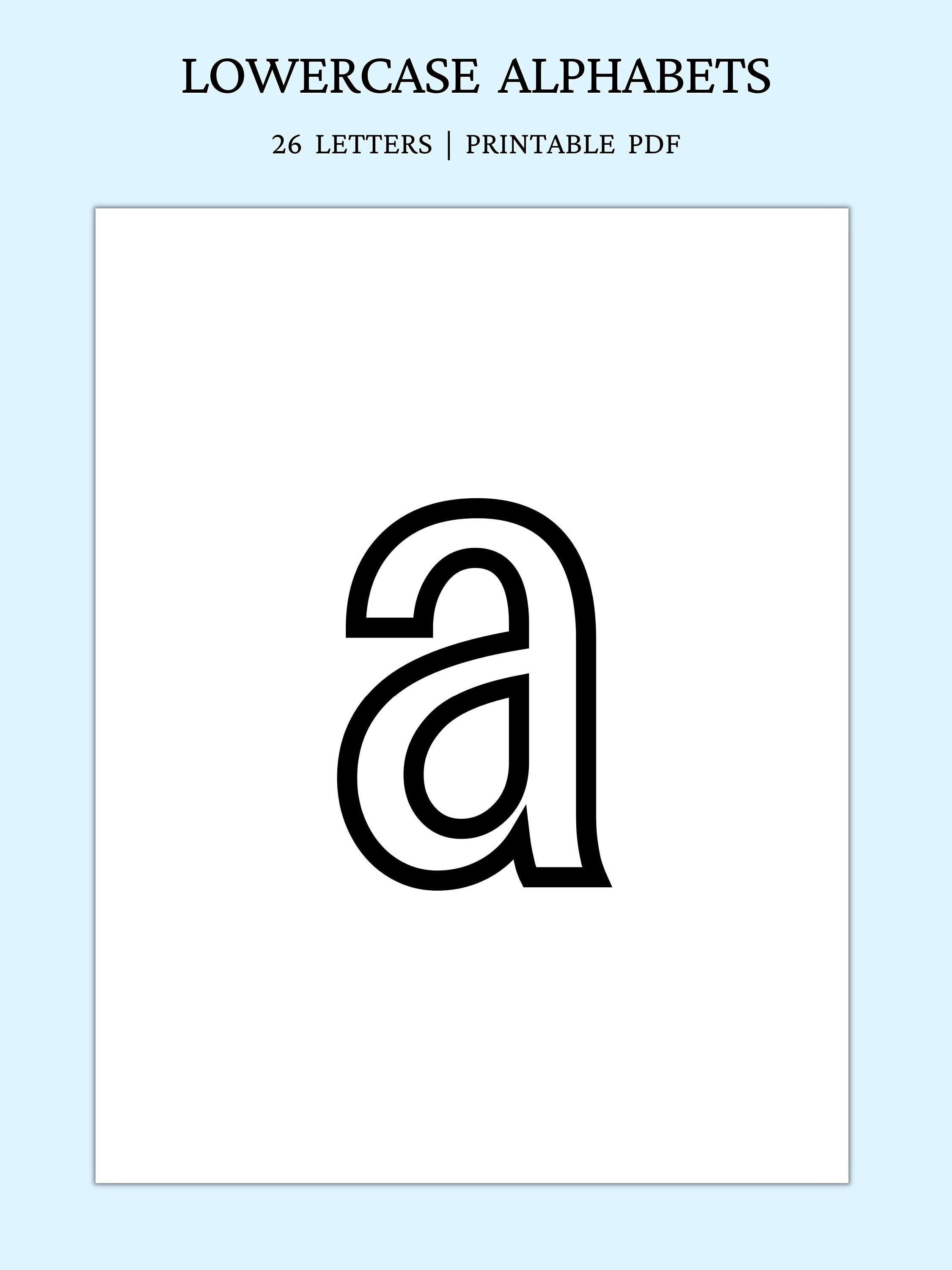 Lowercase Alphabets Printable, Abc Small Letters, 26 Pages, Kids ...