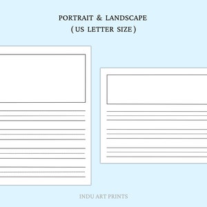 Handwriting Story Practice Paper Printable, Kids Draw Write Sheet ...