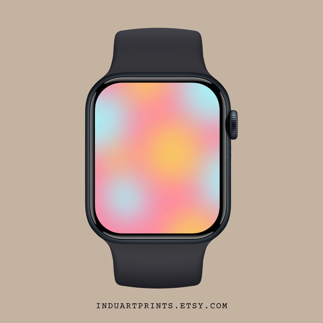 Gradient Apple Watch Wallpaper, Colorful Aura Smartwatch Backgrounds ...