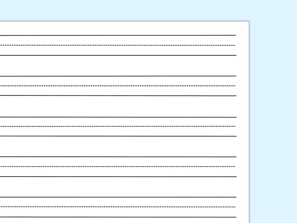 Handwriting Practice Paper Printable, Kids Writing Sheet, Kindergarten ...