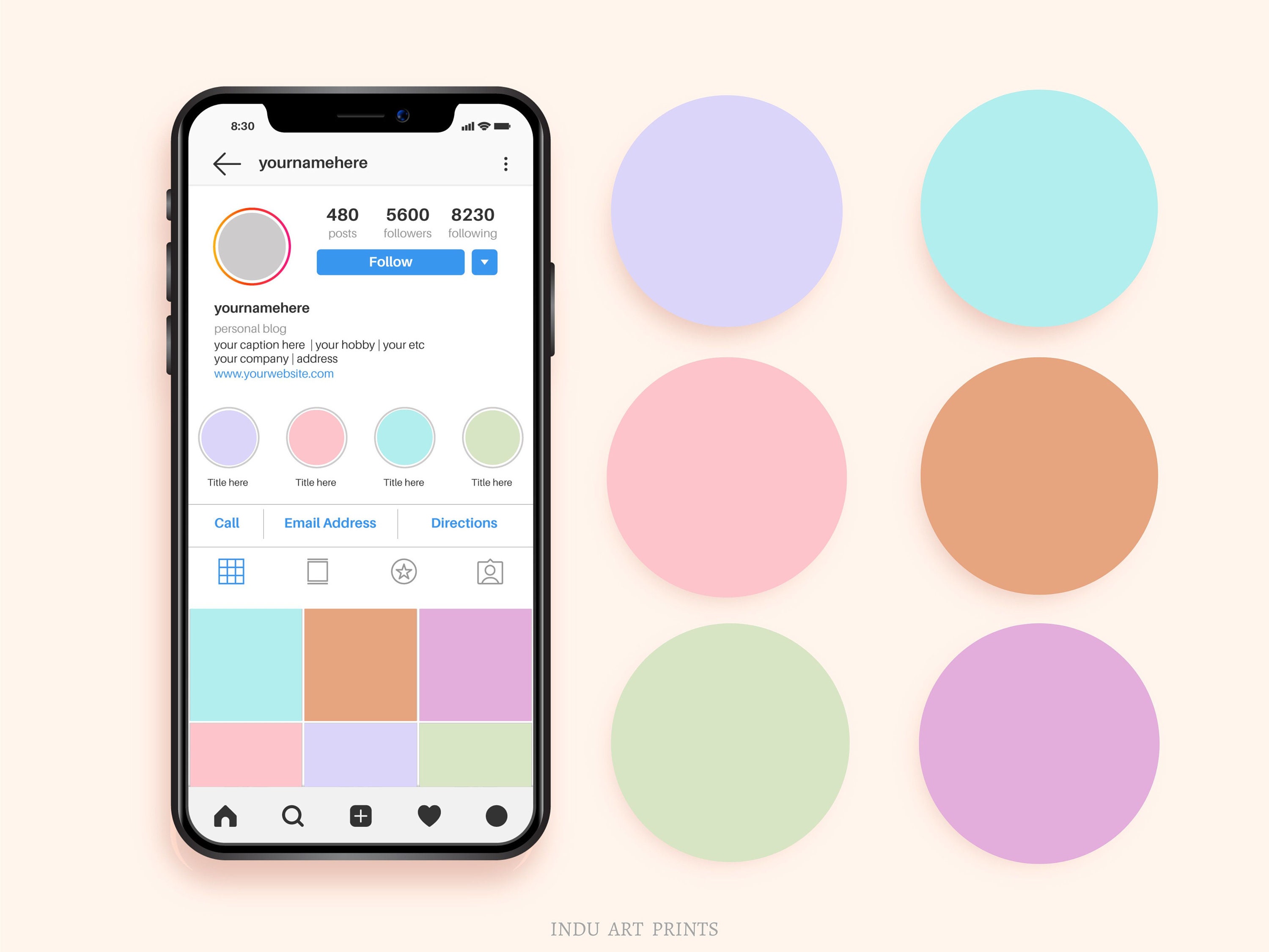 20 Solid Pastel Colors Instagram Highlight Covers, Aesthetic Social ...