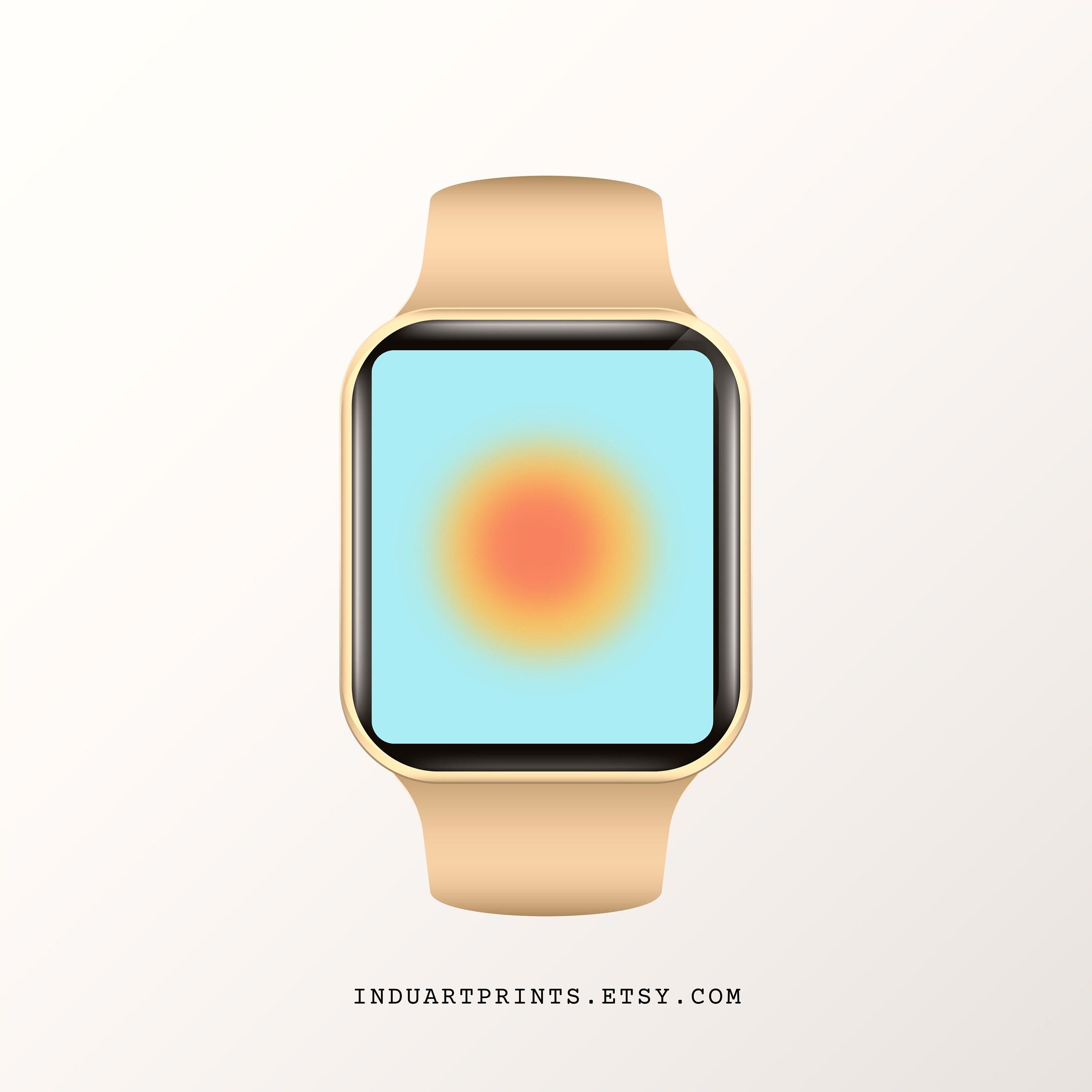 Blue Gradient Apple Watch Wallpaper, Colorful Aura Smartwatch ...