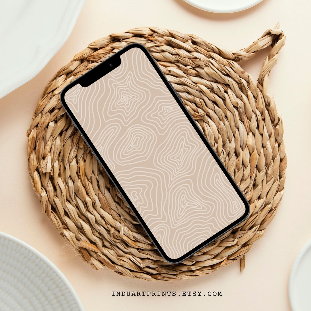 Abstract Patterns Phone Wallpaper, Neutral Tones, Minimal Art, iPhone ...