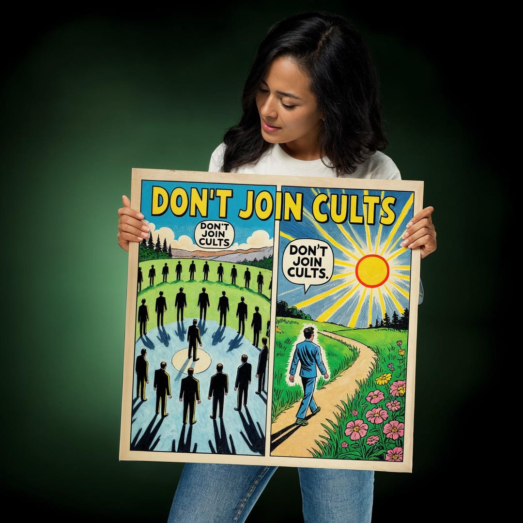 Don't Join Cults Poster - Etsy