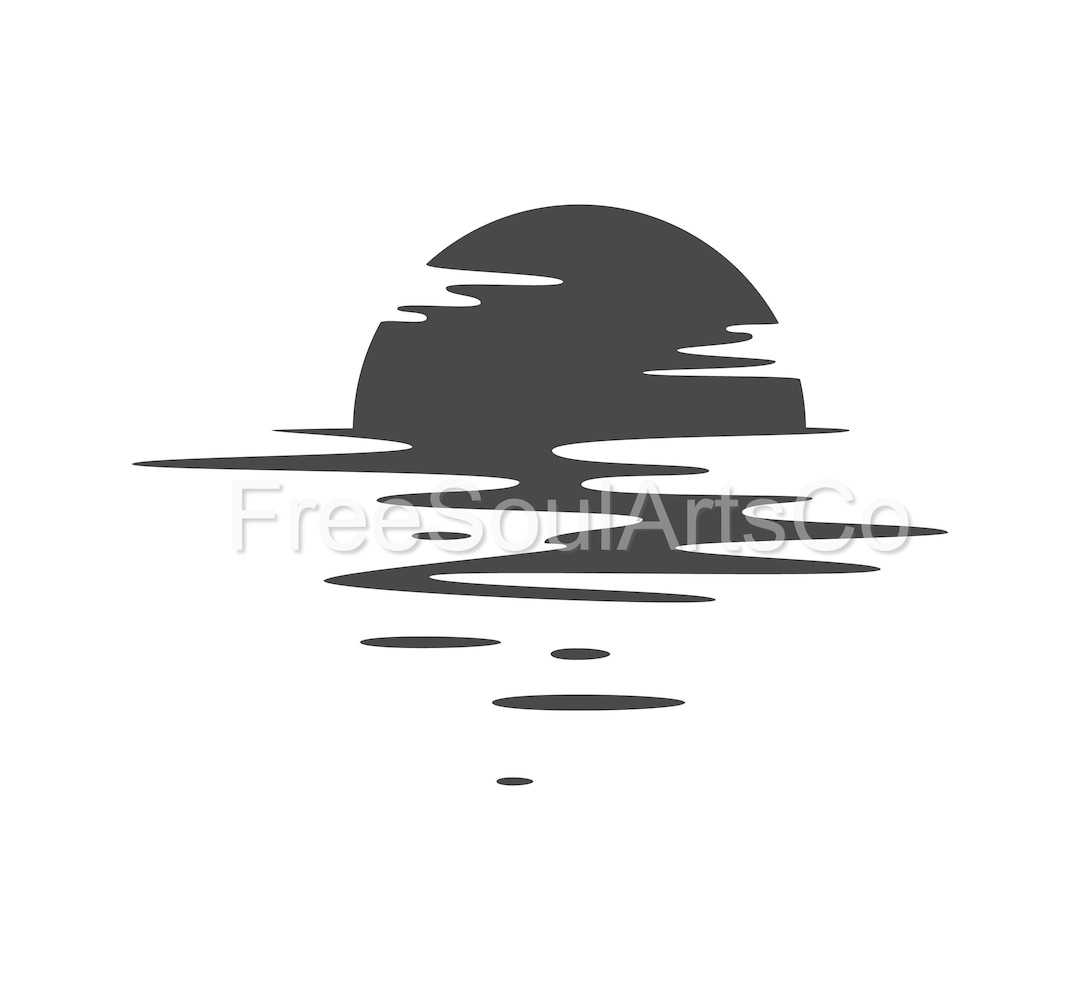 Ocean Waves Svg. Sunrise Svg. Sunset Svg. Sun Svg. Ocean, Lake, Sea ...