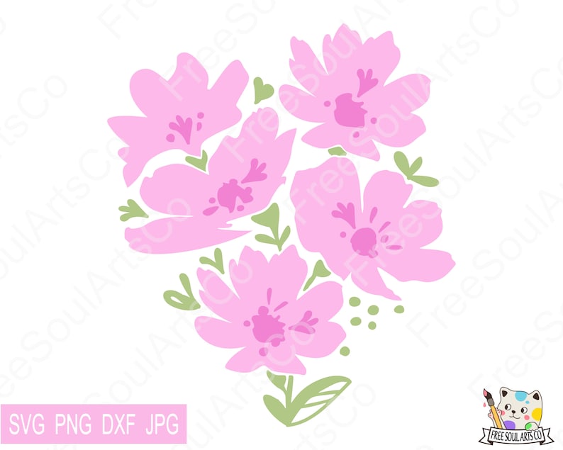 Pink Flowers Svg. Flowers Bouquet Svg. Daisy Svg. Floral - Etsy