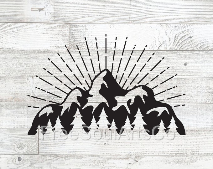 Mountain Svg. Adventure Svg. Travel Svg. Sunrise in Mountains - Etsy