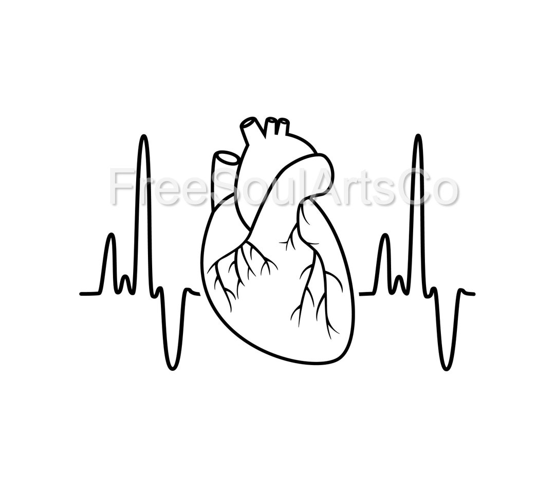 Heartbeat Svg. EKG Svg. Lifeline, Nursing, Doctor, Heartbeat Line ...