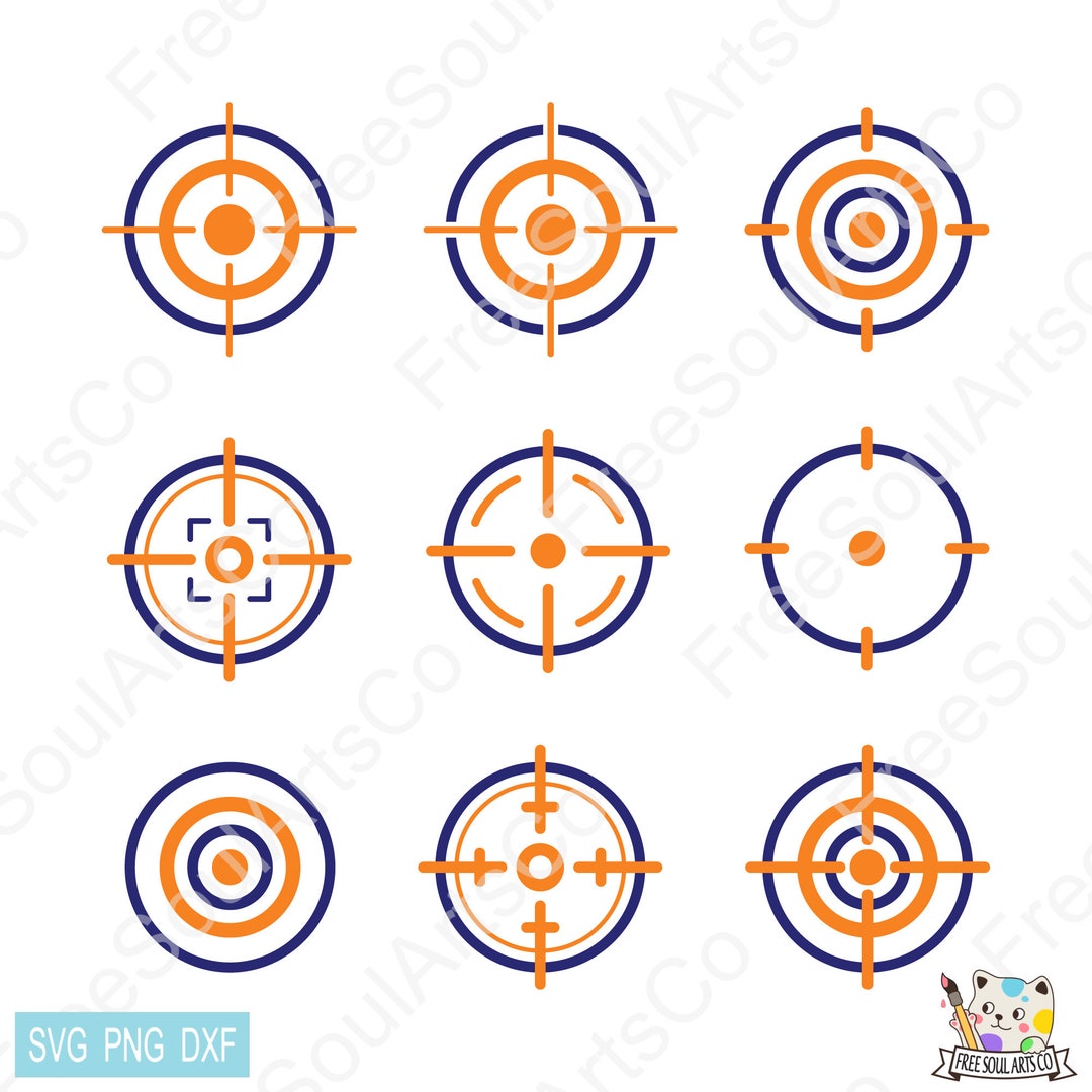 Target Svg. Shooting Target Svg. Bullseye Svg Bundle. Aim Bullseye Svg ...