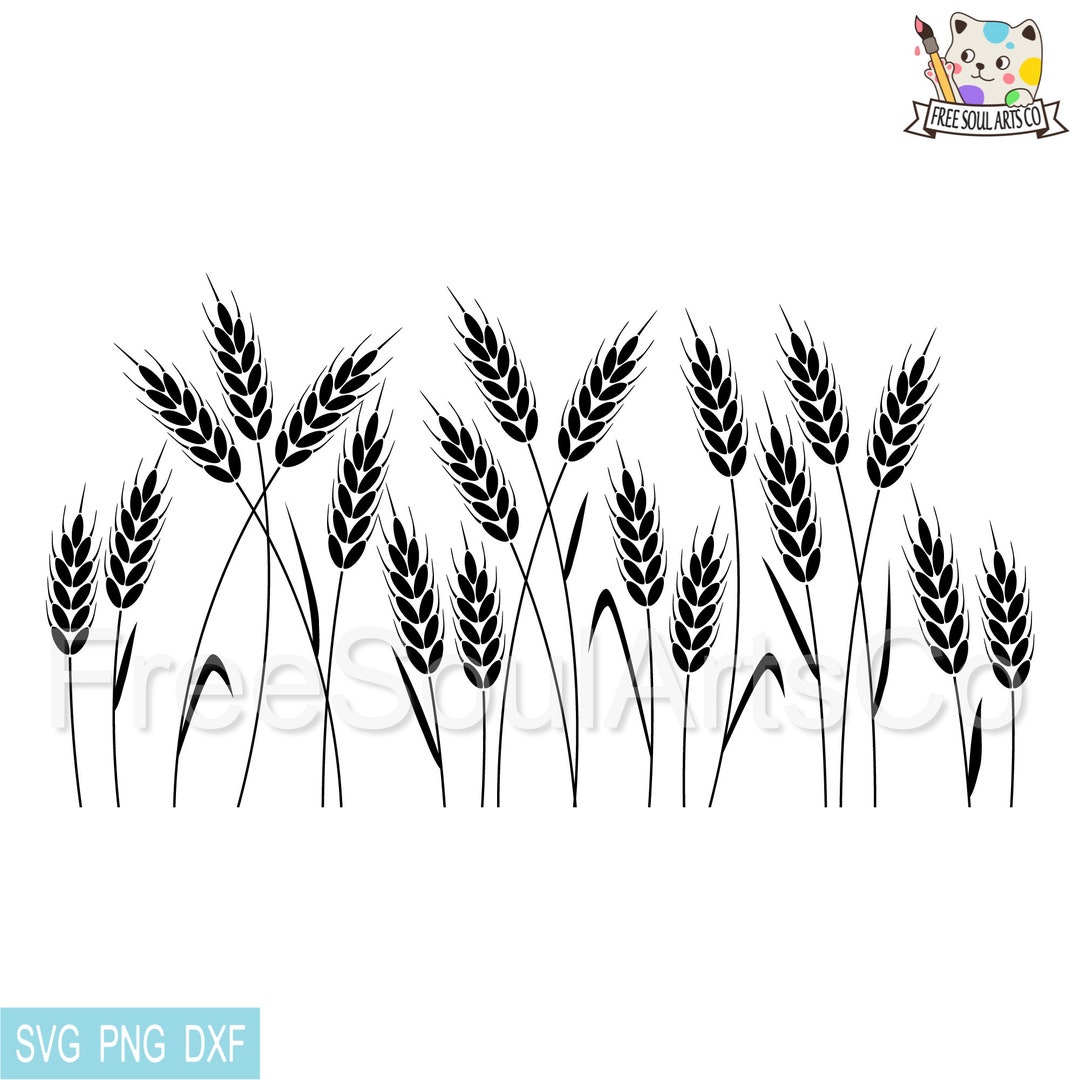 Wheat Svg, Wheat Field Svg, Fall Harvest Svg, Grain Svg, Wheat Clipart ...