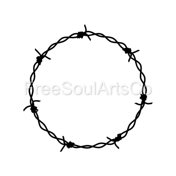 Barbed Wire Svg. Barbed Wire Square Svg. Barbed Wire Frame | Etsy