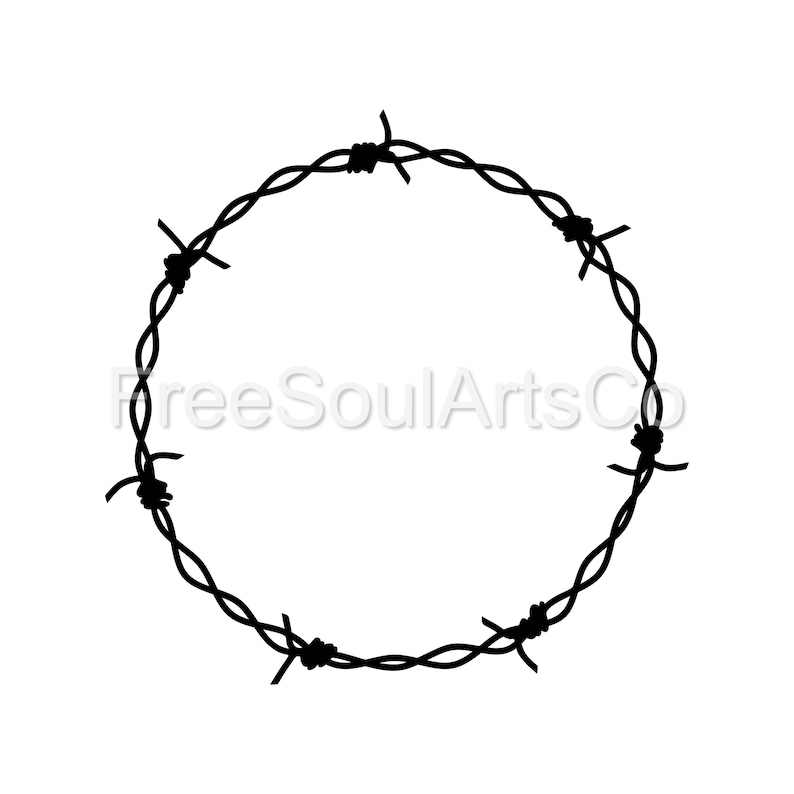 Barbed Wire Svg. Barbed Wire Square Svg. Barbed Wire Frame - Etsy
