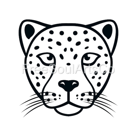 Cheetah Svg. Cheetah Head Svg. Cheetah Face Svg. Cheetah Head - Etsy