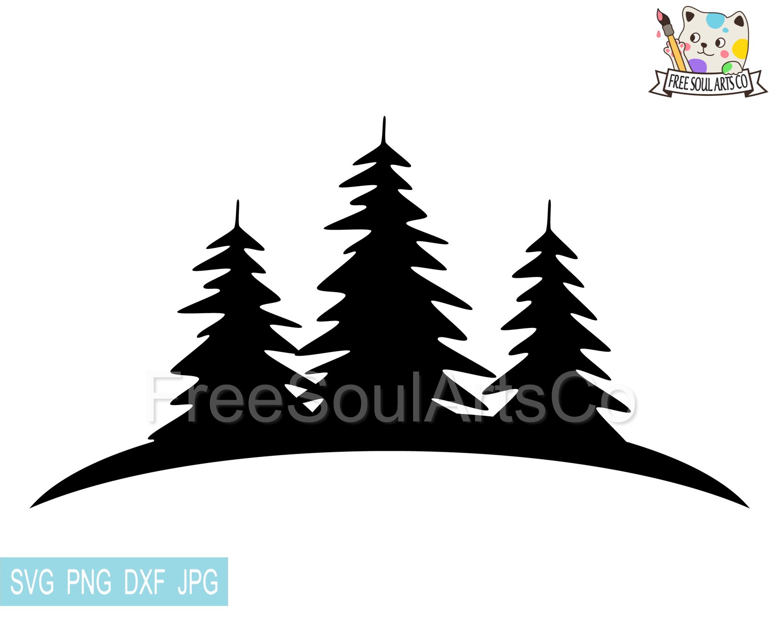 Fir Tree Svg. Forest Line Svg. Pine Trees Png. Christmas Trees Svg ...