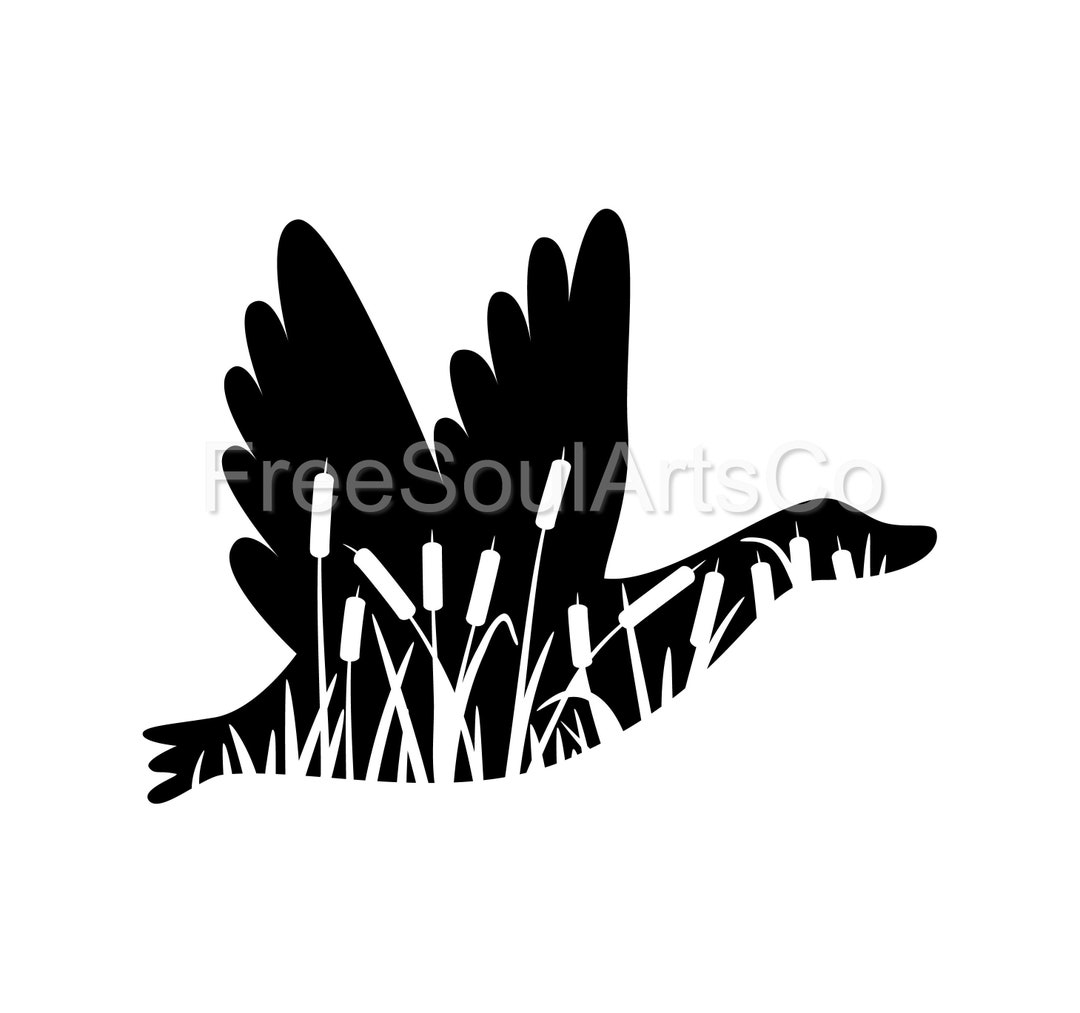 Duck Svg, Duck Over Reeds Svg, Bird Svg, Cut File for Cricut, PNG, Jpg ...