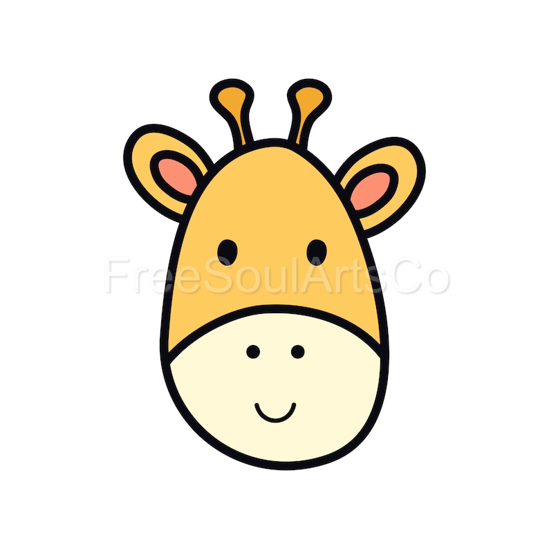 Giraffe Svg. Cute Giraffe Svg. Baby Giraffe Svg. Giraffe Face - Etsy