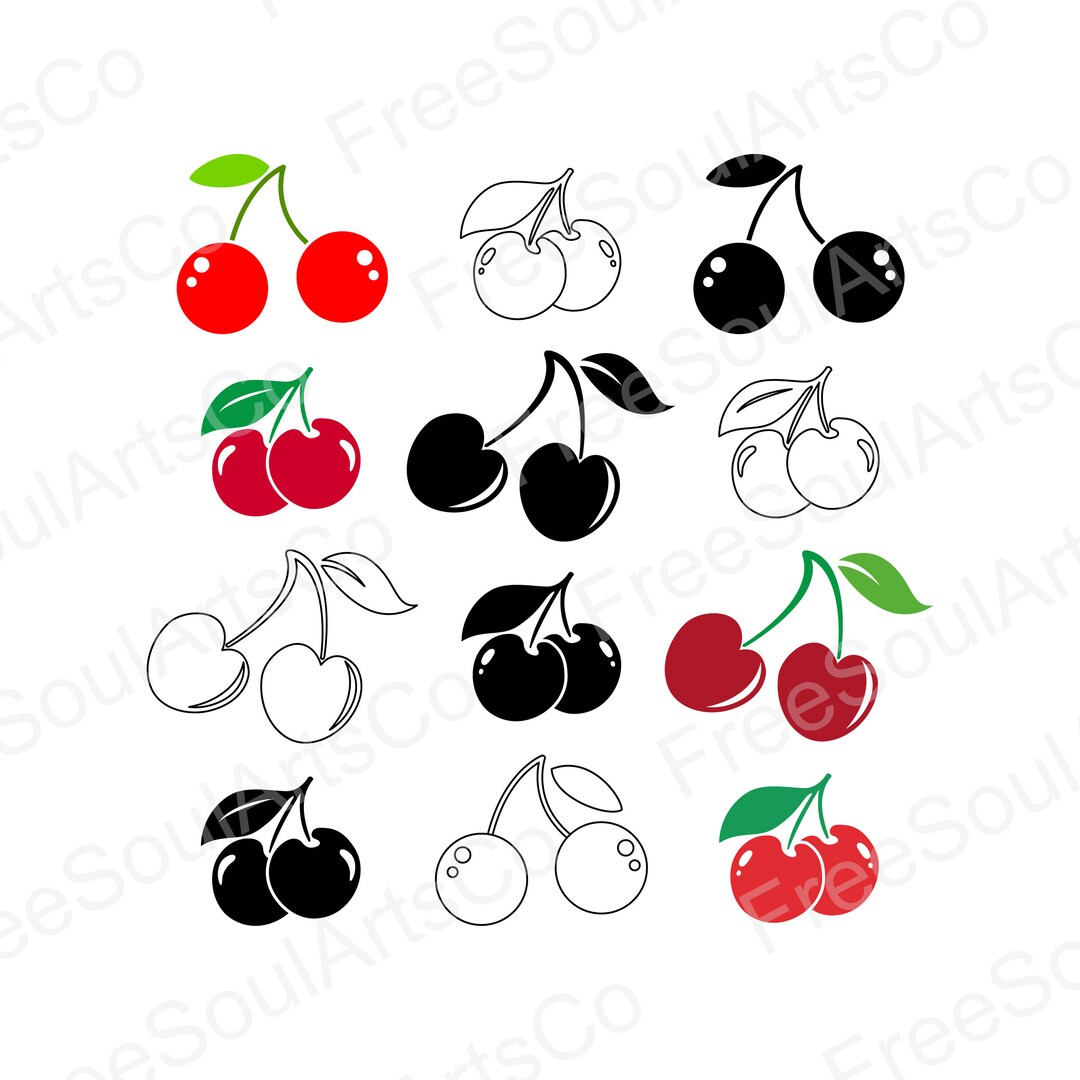 Cherry Svg. Cherry Svg Bundle. Cherries Svg. Fruits Svg. Cherry Svg ...