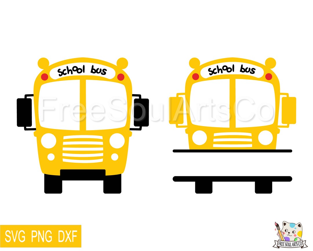 School Bus Svg. Back to School Svg. School Svg. School Bus Name Split ...
