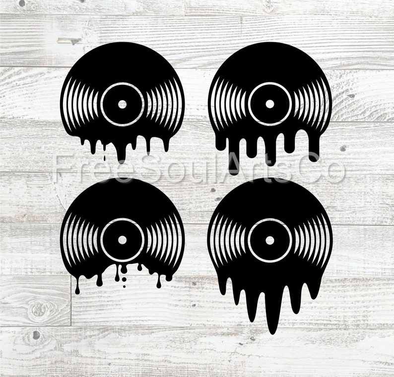 Vinyl Record Svg. Vinyl Record Bundle Svg. Melting Vinyl Record Svg ...