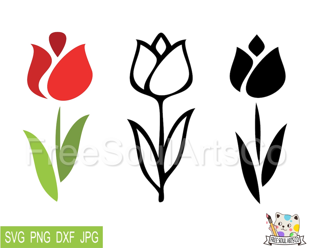 Tulip Svg Bundle. Spring Flower Tulip Svg. Tulip Flowers Svg. Floral ...