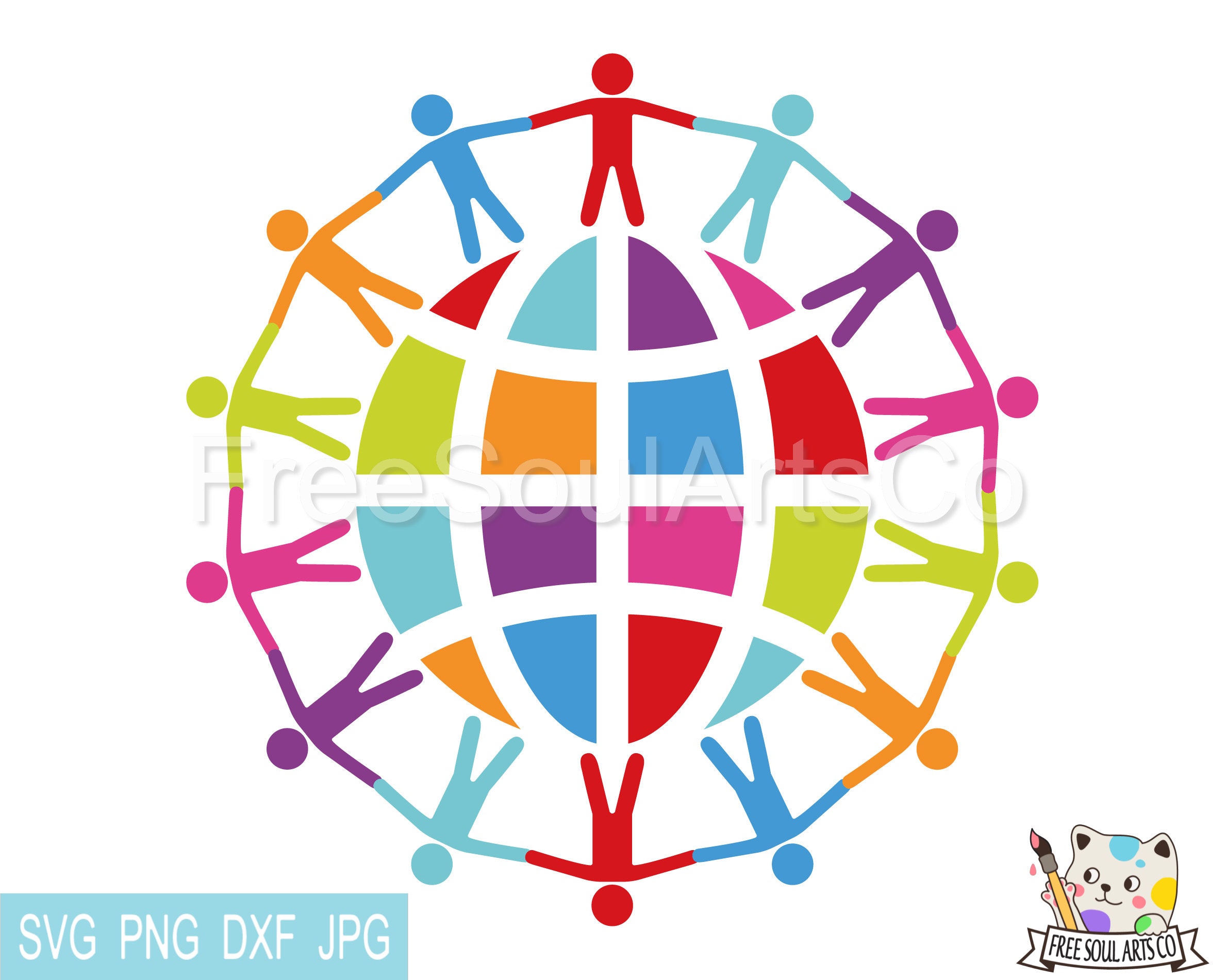 People Around the World Svg. Peace Friendship Svg. Children of - Etsy