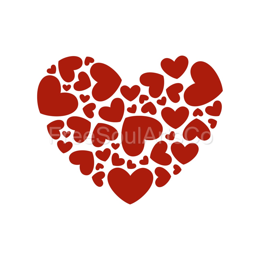 Happy Valentines Day Svg. Mosaic Heart Svg. Love Hearts Svg. Hearts in ...