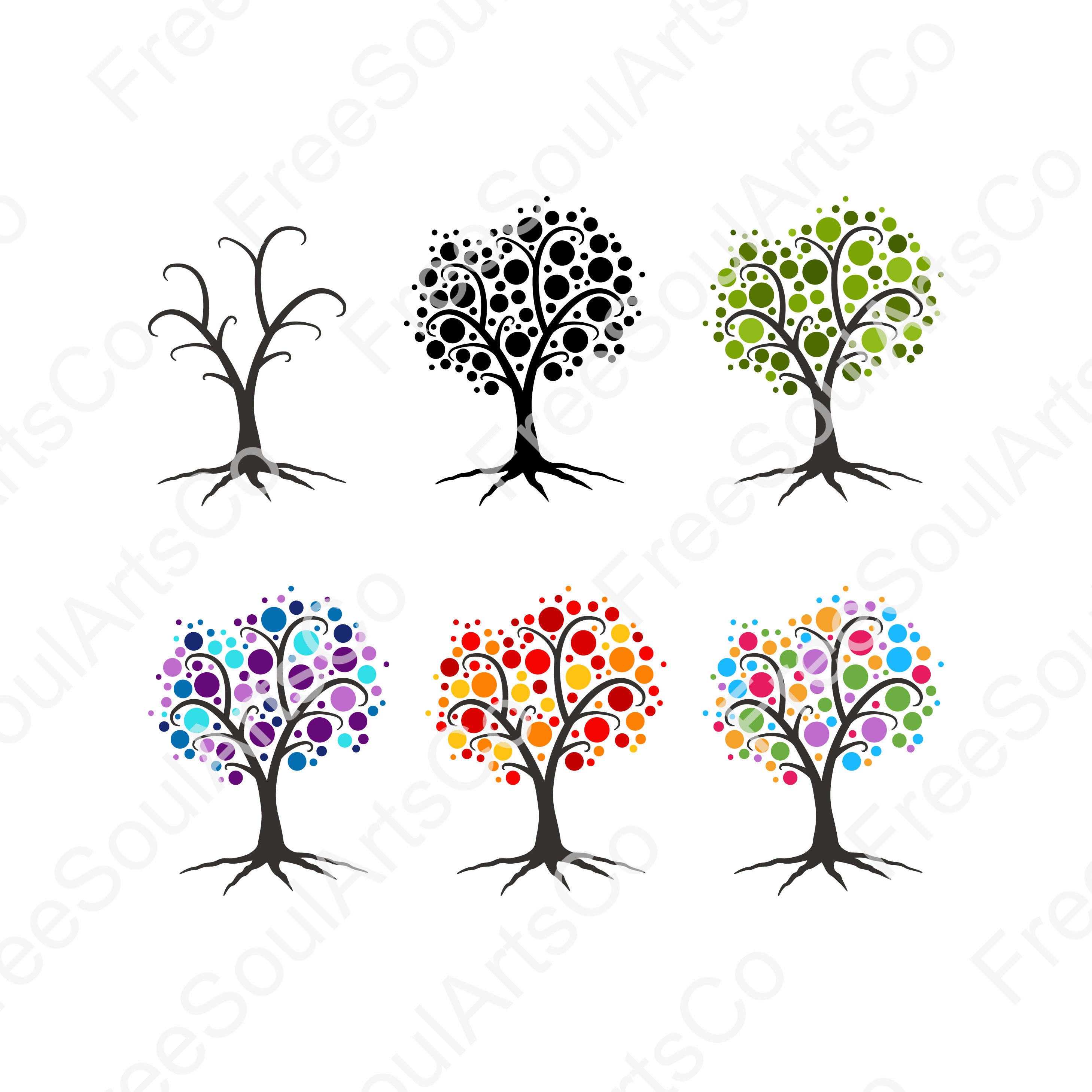 Four Seasons Trees Svg. Tree Svg. Winter Spring Summer Fall - Etsy