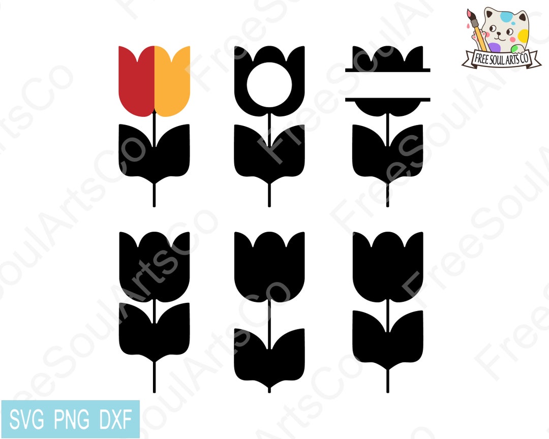 Tulip Svg Bundle. Spring Flower Tulip Svg. Tulip Flowers Svg. Floral ...