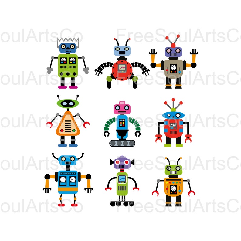 Robots Png. Robot Toys Bundle Png. Robots Clipart. Robots - Etsy