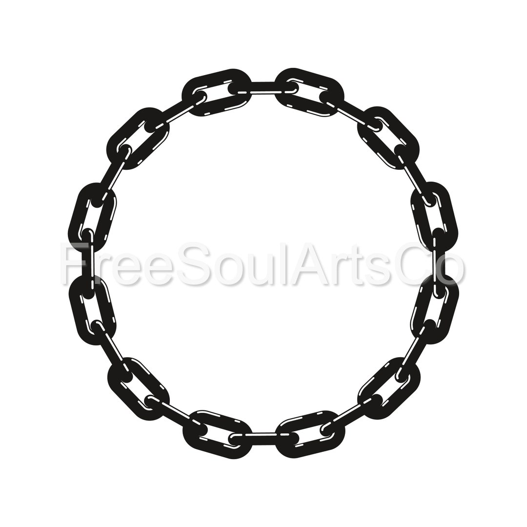 Chain Svg. Metal Chain Svg. Metal Chain Circle Frame Svg. Metal Chain ...