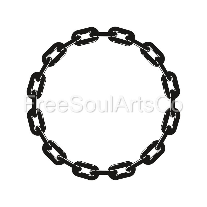 Chain Svg. Metal Chain Svg. Metal Chain Circle Frame Svg. - Etsy