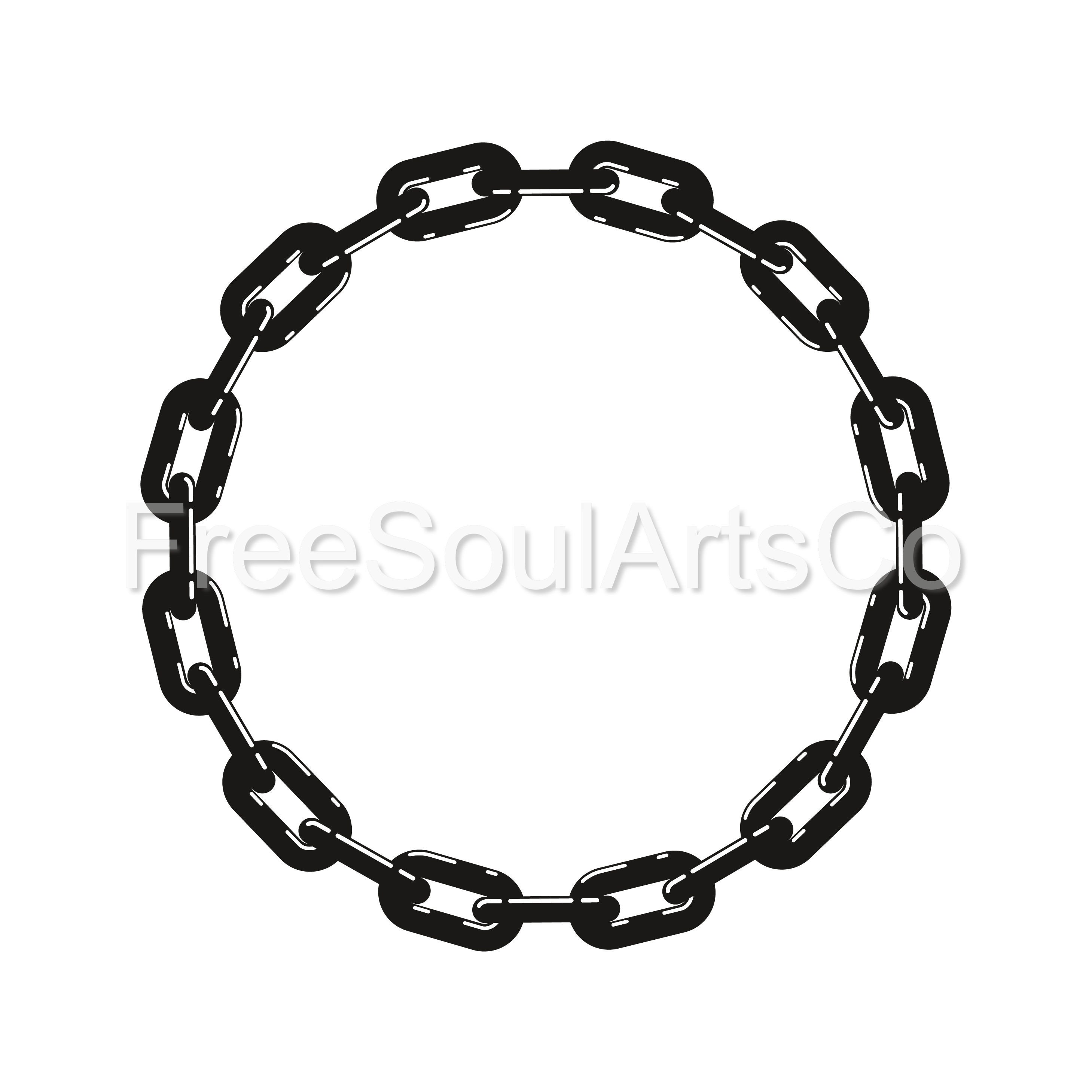 Chain Svg. Metal Chain Svg. Metal Chain Circle Frame Svg. - Etsy
