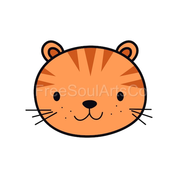 Cute Tiger Face Clip Art