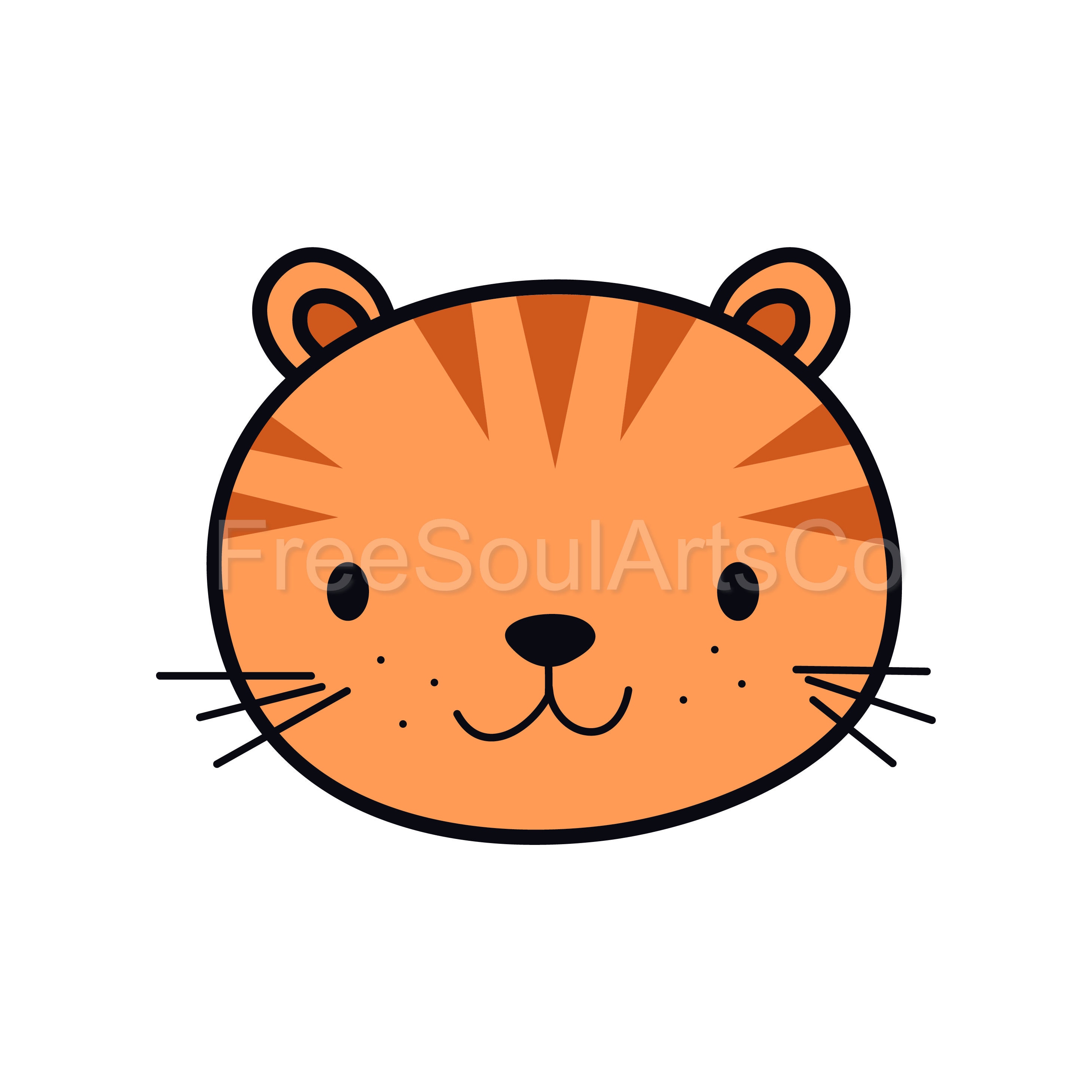 Tiger Svg. Cute Tiger Svg. Cute Baby Tiger Svg. Tiger Face - Etsy