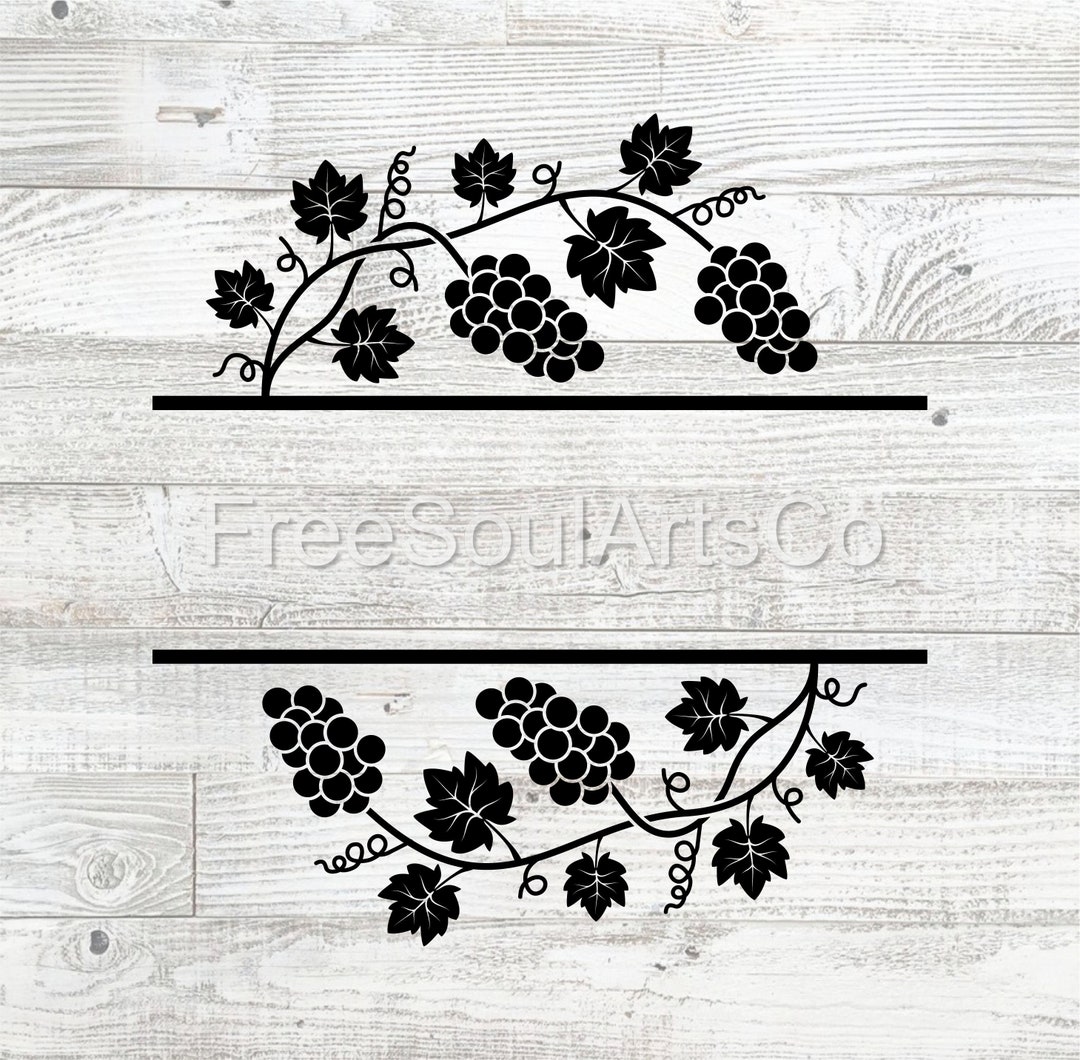 Grapes Svg. Grapes Name Split Svg. Grape Vine Svg. Grapes Ornament Svg ...