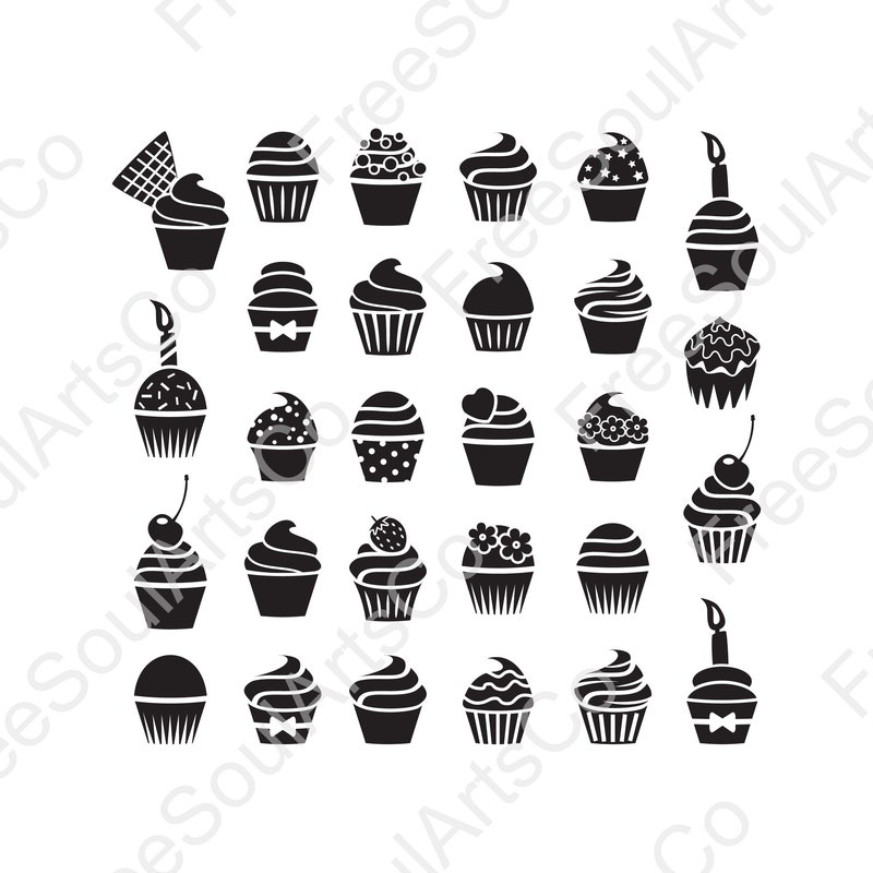 Cupcake Svg - Etsy