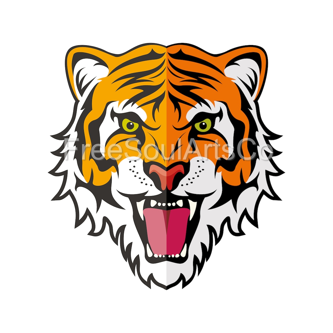 Tiger Svg. Tiger Head Svg. Tiger Face Svg. Tiger Head Clipart. Wild Cat ...