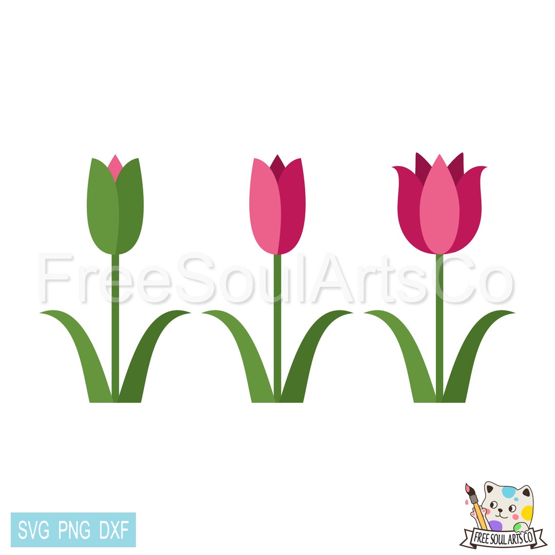 Tulip Svg Bundle. Spring Flower Tulip Svg. Tulip Flowers Svg. Floral ...