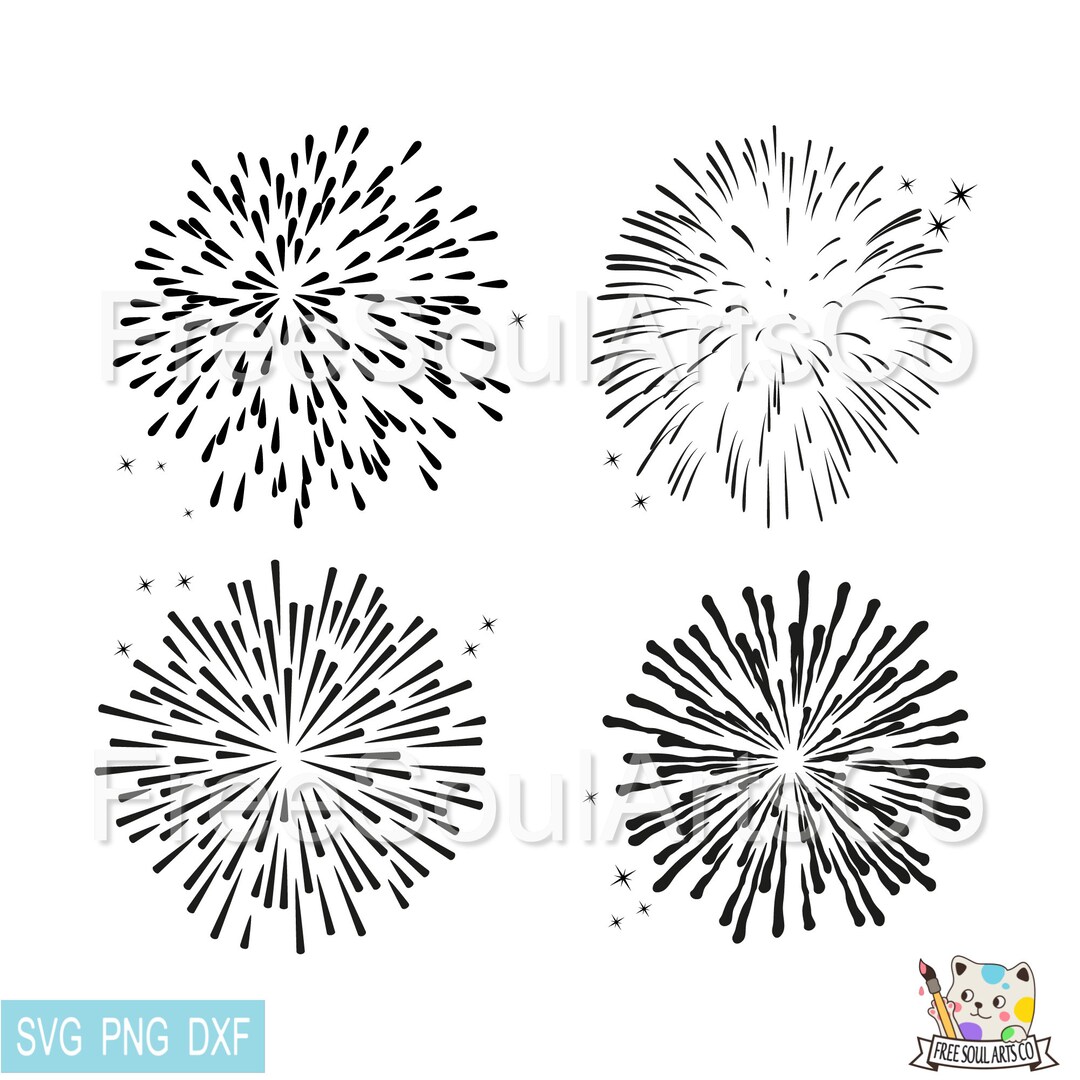 Fireworks Svg. Fireworks Svg Bundle. Christmas, New Year Fireworks Svg ...