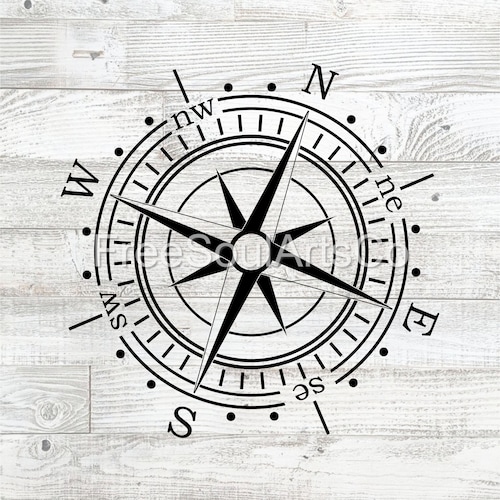 Compass Svg. Nautical Compass Svg. Compass Rose Svg. Compass - Etsy
