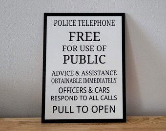 Doctor Who TARDIS Police Box HANDMADE Framed Sign - Etsy