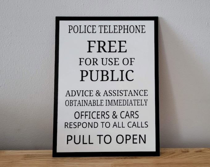 TARDIS Police Box Sign - Etsy