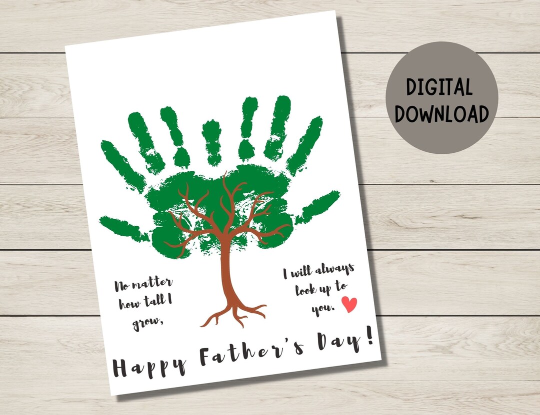 Handprint Art Gift for Dad, Gift for Dad, DIY Kid Craft, Baby Handprint ...