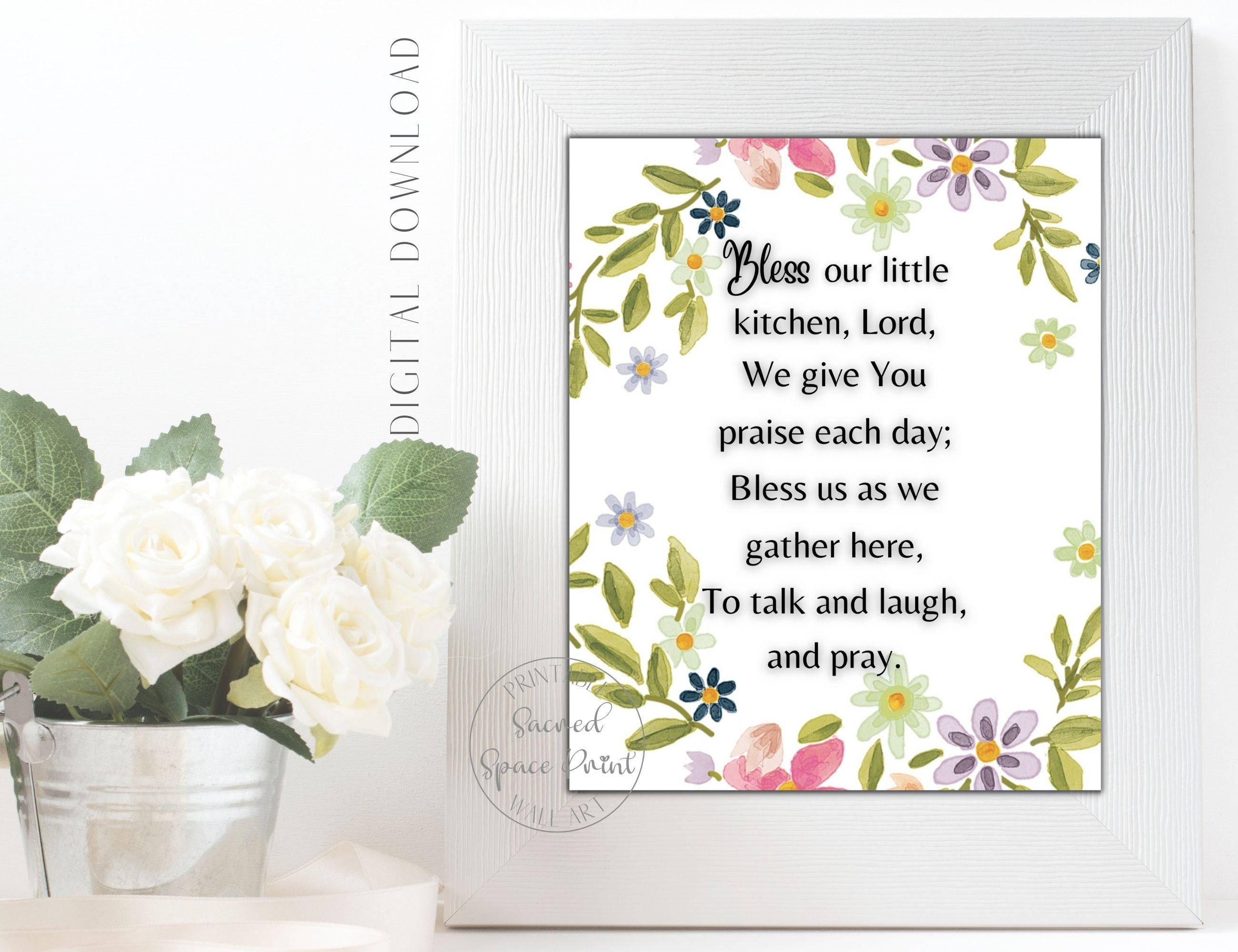 Bless Our Little Kitchen, Kitchen Blessing, Kitchen Prayer, Wall Art - Etsy