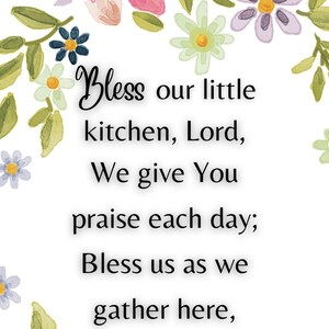 Bless Our Little Kitchen, Kitchen Blessing, Kitchen Prayer, Wall Art - Etsy