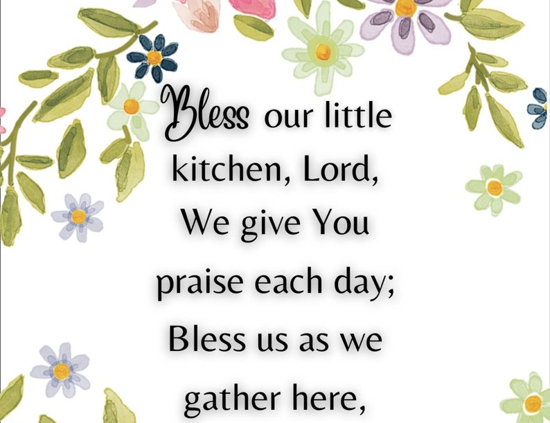 Bless Our Little Kitchen, Kitchen Blessing, Kitchen Prayer, Wall Art - Etsy