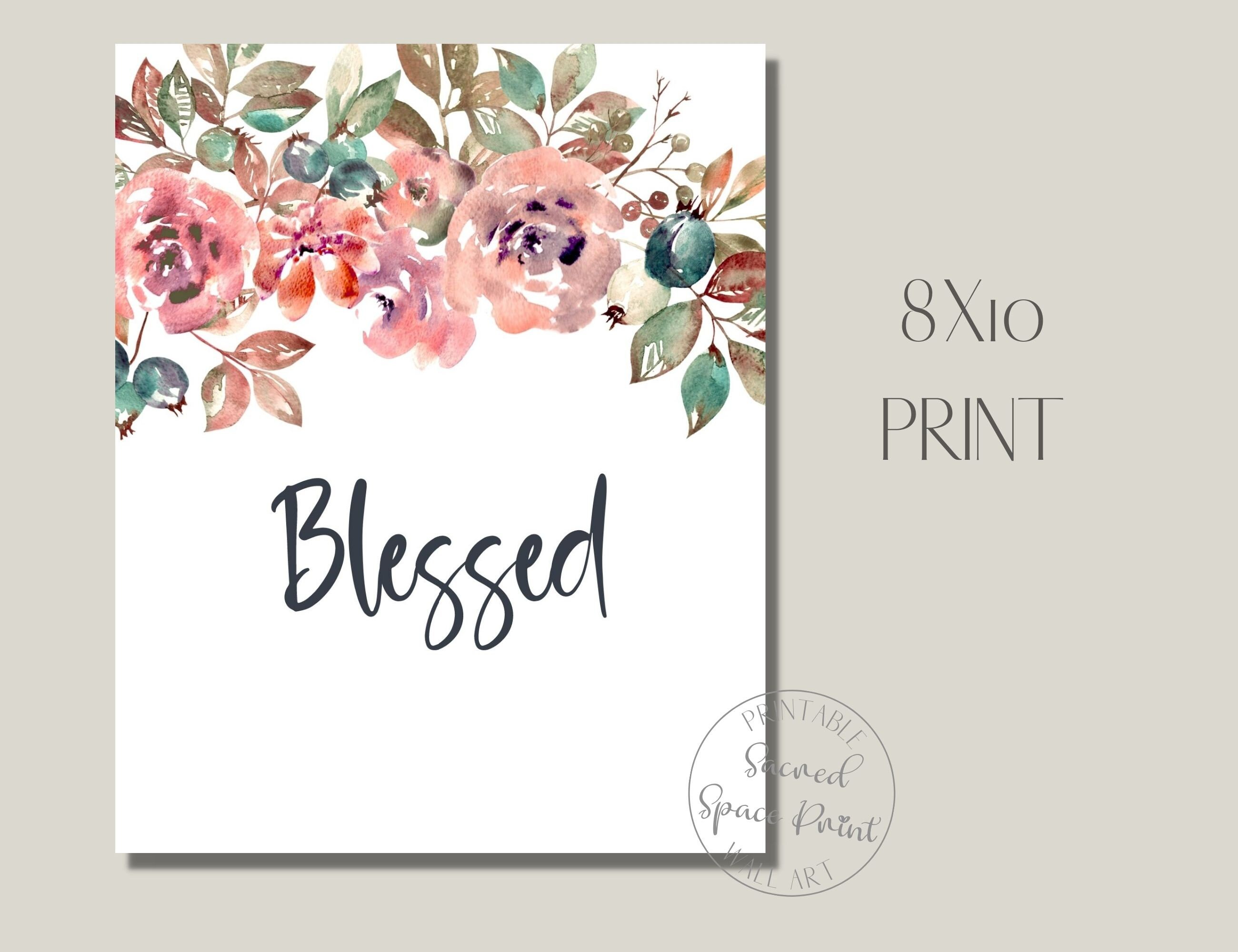 Blessed, Wall Decor, Wall Art, Printable Wall Art, Nursery Art, Gift ...