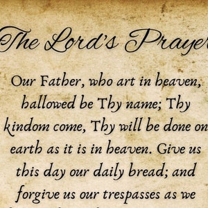 The Lord's Prayer, Our Father - Etsy