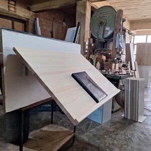 Wall Mounted Solid Wood Drafting Table: Angle Adjustable Sketching ...