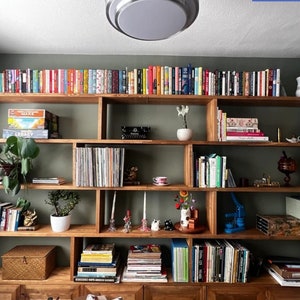 Customizable Solid Wood Bookcase: Rustic Pine/spruce Library - Custom ...